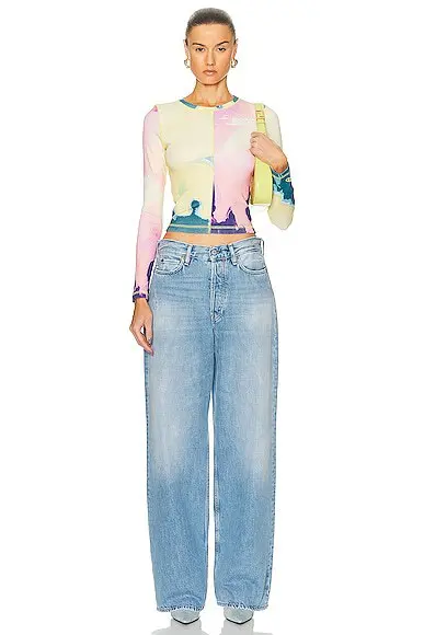 Acne Studios Low Rise Baggy Wide Leg Jeans
