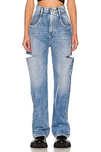 MAISON MARGIELA 5 Pocket Side Slit Jeans In Medium Wash - Denim