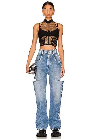 MAISON MARGIELA 5 Pocket Side Slit Jeans In Medium Wash - Denim
