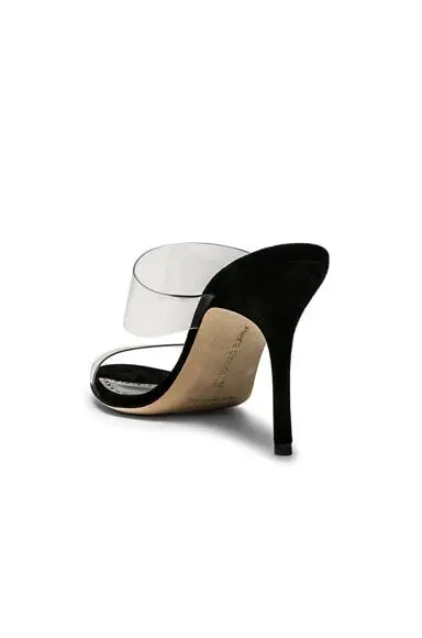 Manolo Blahnik Pvc Scolto 90 Sandal - Black