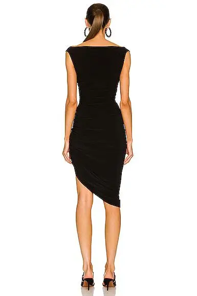 Norma Kamali Tara Side Drape Dress