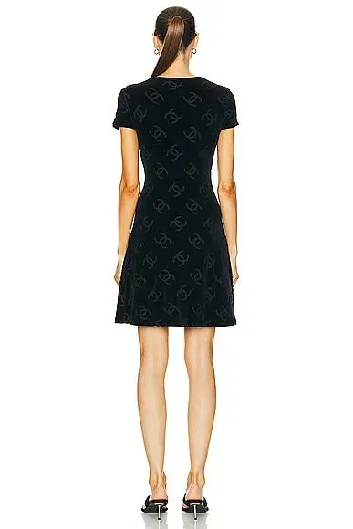 Chanel Velour Cc Dress
