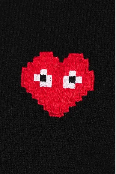 Play Comme Des Garcon Invader Cardigan