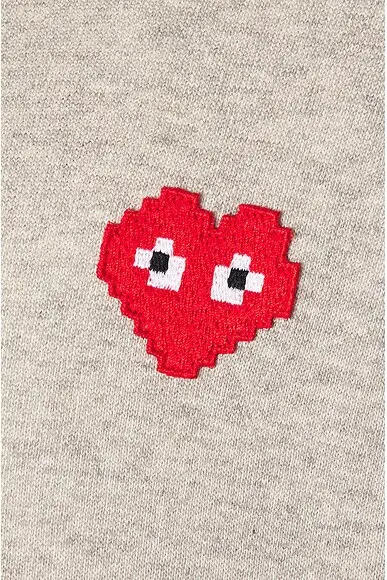 Play Comme Des Garcon Invader Hooded Sweatshirt