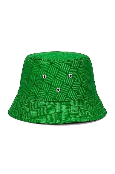 Bottega Veneta Intrecciato Jacquard Nylon Bucket Hat - Parakeet