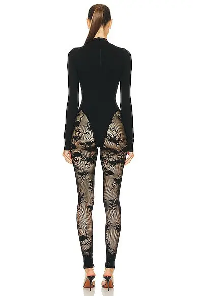Alaïa Black Turtleneck Catsuit