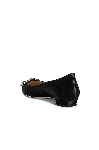Manolo Blahnik Hangisi 10 Flat - Black