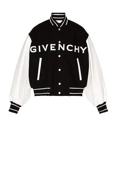 Givenchy Wool & Leather Varsity Jacket