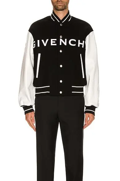 Givenchy Wool & Leather Varsity Jacket