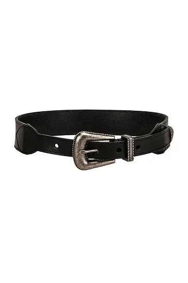 Saint Laurent Folk Buckle Belt - Nero