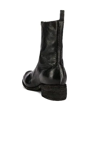 Guidi Full Grain Horse Front Zip Boot - Black