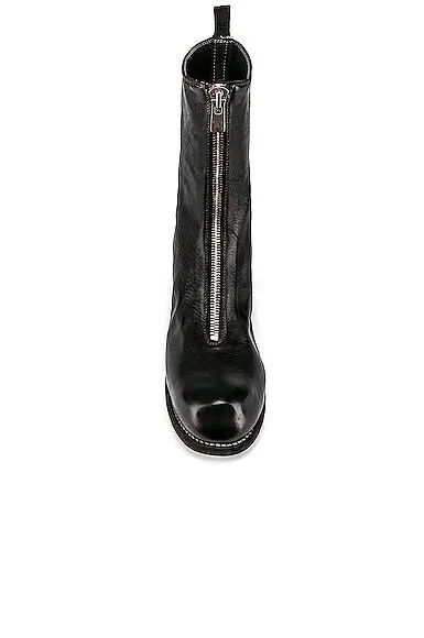 Guidi Full Grain Horse Front Zip Boot - Black