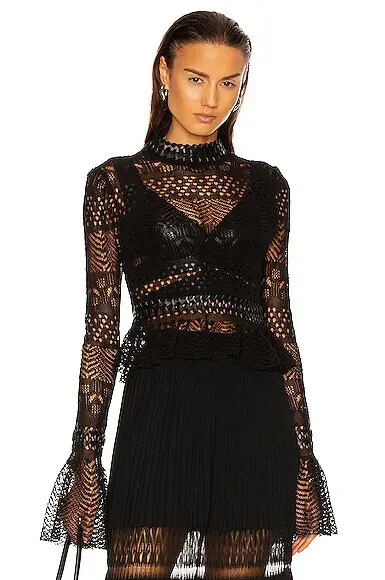 Alaïa Fitted Long Sleeve Top