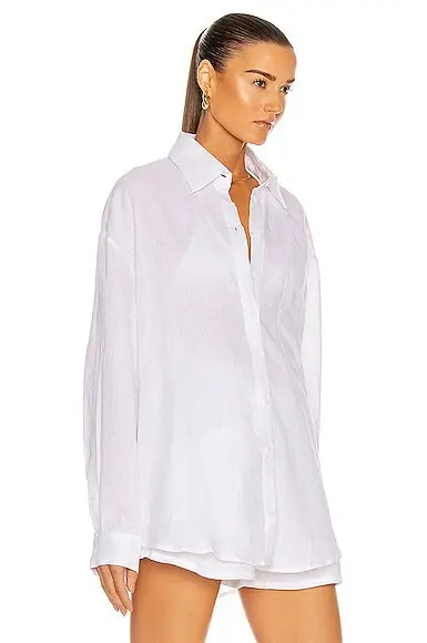 AEXAE Linen Woven Shirt - White