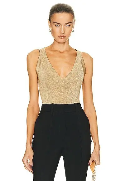 Alaïa Metallic Knit Bodysuit