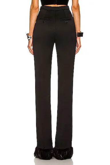 Saint Laurent Tailored Feather Hem Pants