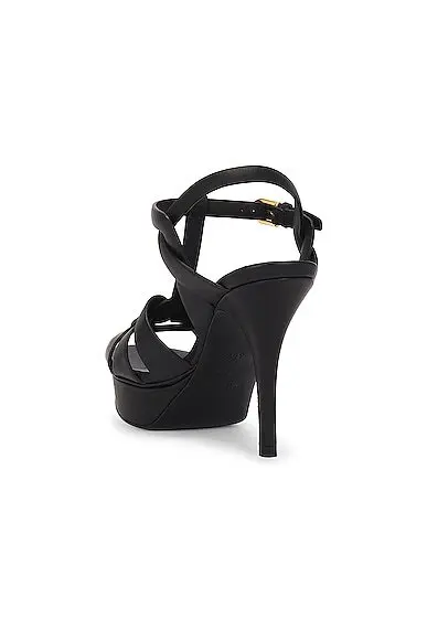 Saint Laurent Tribute Platform Sandal - Noir