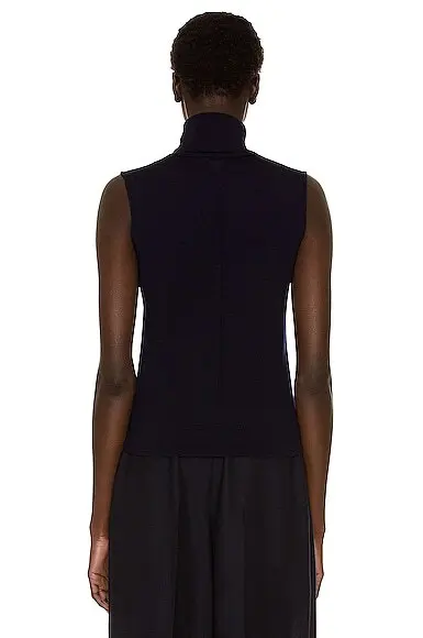 THE ROW Piita Sleeveless Turtleneck Top In Virgin Wool