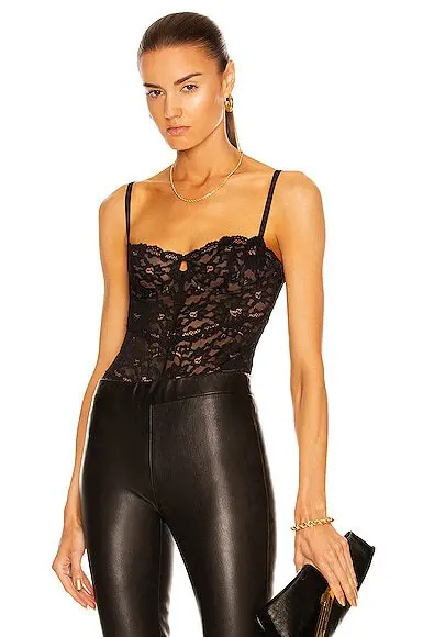 FLEUR DU MAL Charlotte Lace Balconette Bodysuit