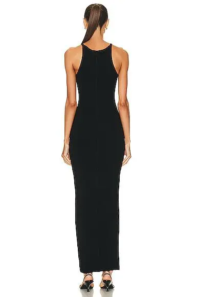 Eterne Ribbed Jersey Tank Maxi Dress