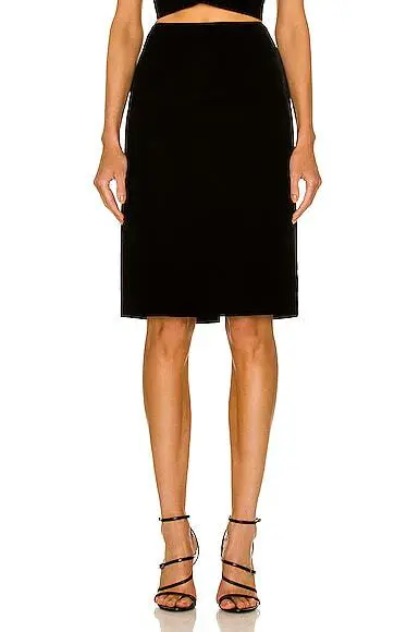 Saint Laurent Satin Laque Skirt