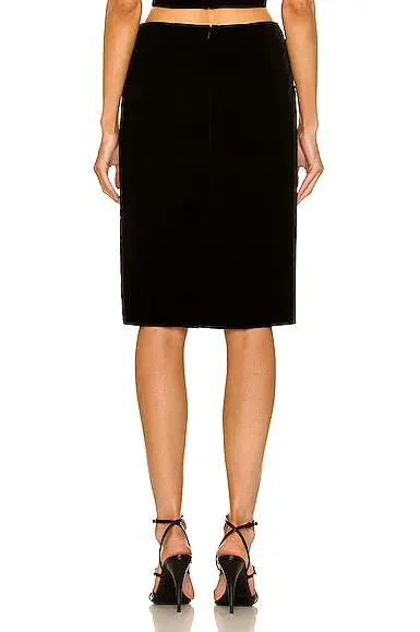 Saint Laurent Satin Laque Skirt