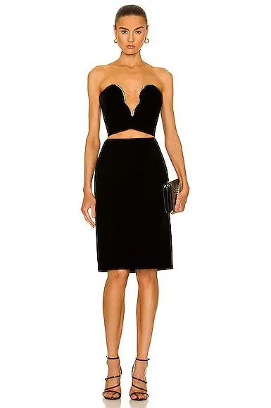 Saint Laurent Satin Laque Skirt