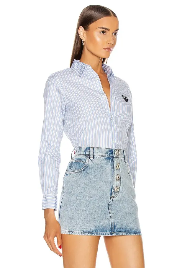 Play Comme Des Garcon Striped Button-down Shirt