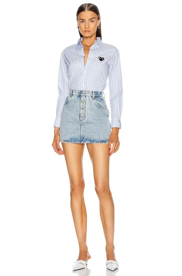 Play Comme Des Garcon Striped Button-down Shirt