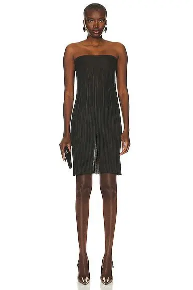 Saint Laurent Sheer Strapless Dress