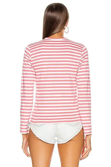 Play Comme Des Garcon Striped Knit Tee