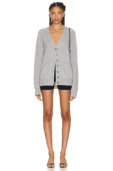 Eterne Theodore Cardigan 100% Cashmere - Grey
