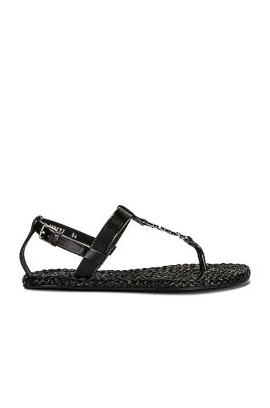 Saint Laurent Cassandra Flat Sandals