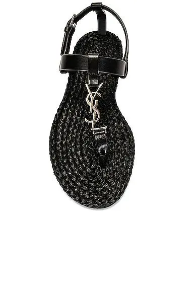 Saint Laurent Cassandra Flat Sandals