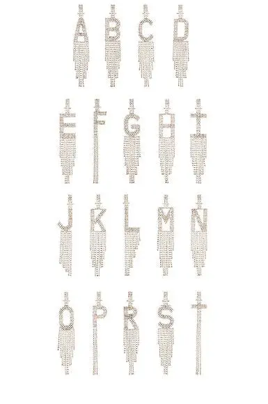 Retrofete Alphabet Dangle Earring - Silver