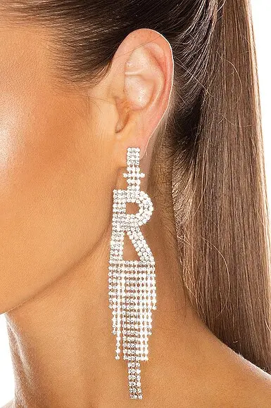 Retrofete Alphabet Dangle Earring - Silver