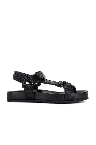 Bottega Veneta Woven Leather Trip Flat Sandals