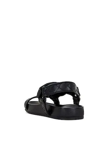 Bottega Veneta Woven Leather Trip Flat Sandals