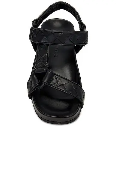 Bottega Veneta Woven Leather Trip Flat Sandals