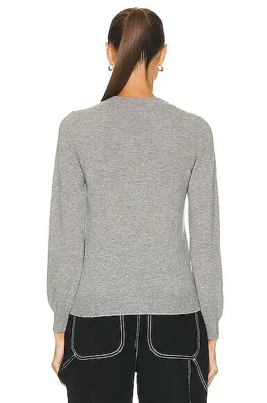Play Comme Des Garcon Invader V-neck Pullover Sweater - Light Grey