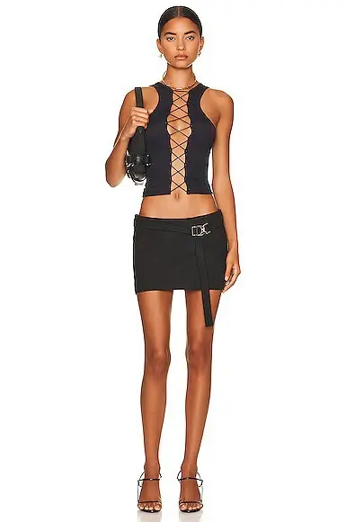 EB DENIM Wrap Mini Skirt