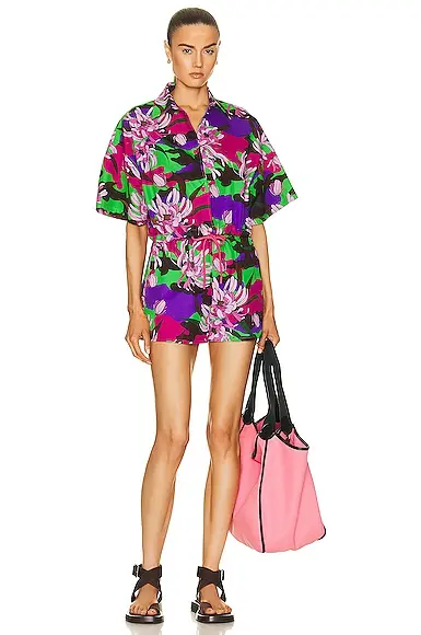 Moncler Floral Print Short - Pink