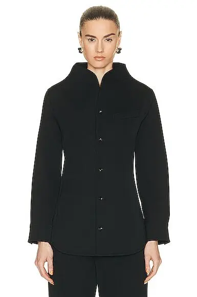 Bottega Veneta Stretch Funnel Neck Shirt
