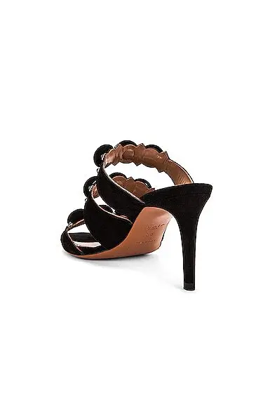 Alaïa Pom Pom Studded Mules - Noir