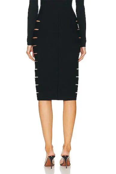 Alaïa Band Skirt With Side Cutouts