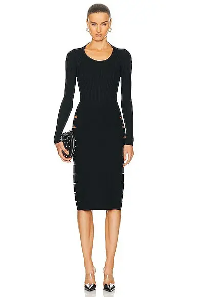 Alaïa Band Skirt With Side Cutouts