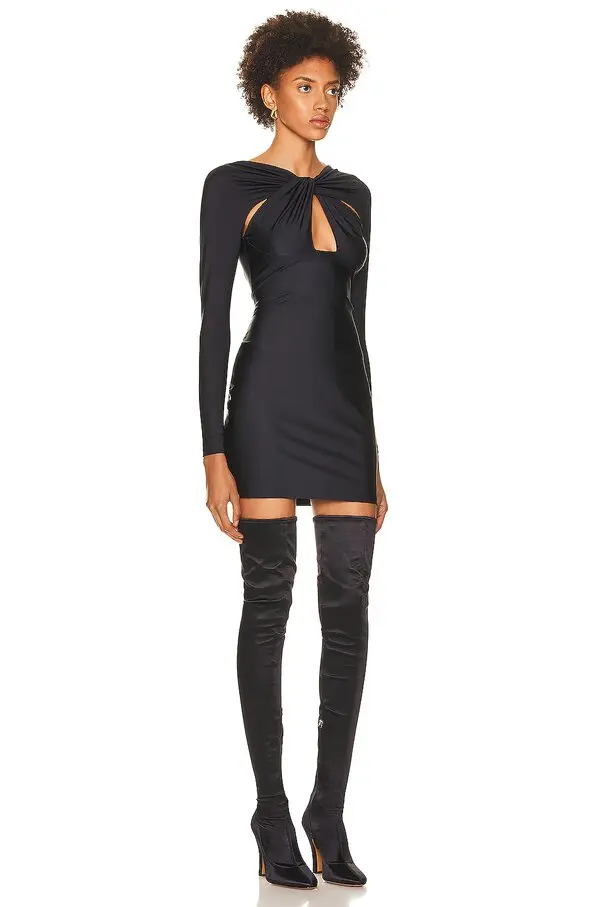 Coperni Cut Out Draped Mini Dress