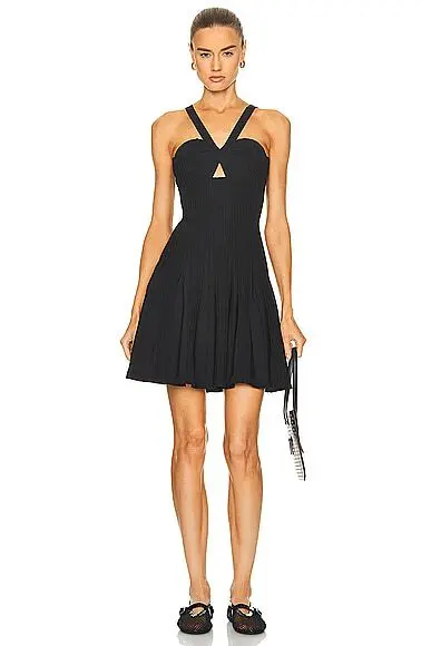 Alaïa Spiral Skate Dress - Noir
