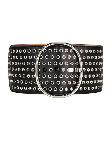 Alaïa Ovale Leather Belt - Noir