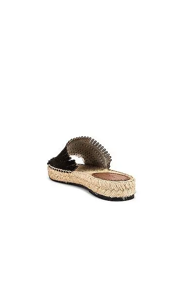 Alaïa Perforated Suede Espadrille Flats